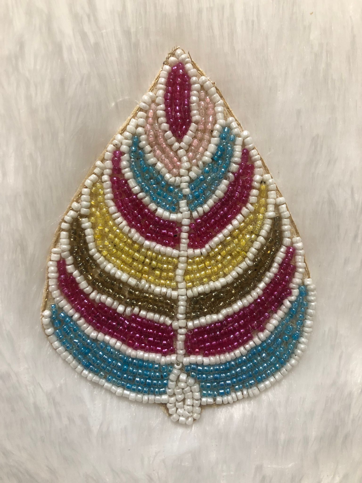 Multicoloured Leaf Rangoli Patch